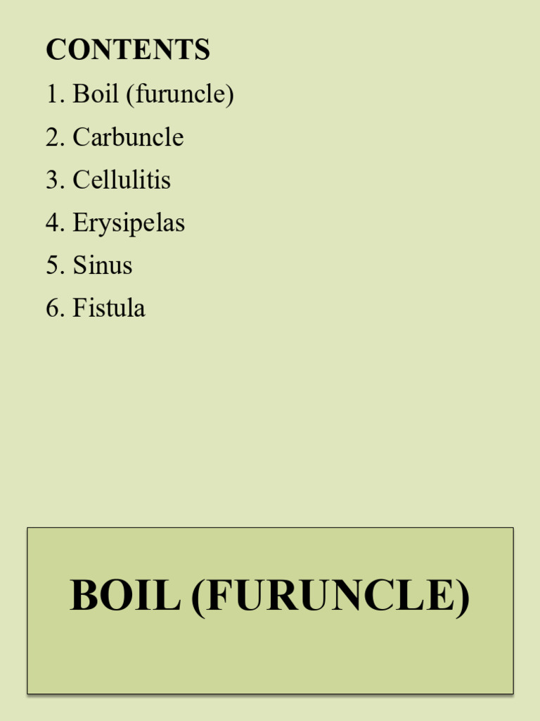 Ppt Boil Carbuncle Sinus Fistula Hypertrophied Scar | PDF | Diseases ...