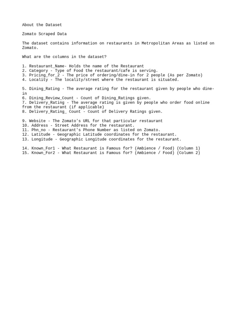 About The Dataset | PDF