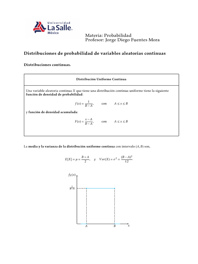 Distribuciones de Probabilidad Continua | PDF | Distribución normal | Función de densidad de ...