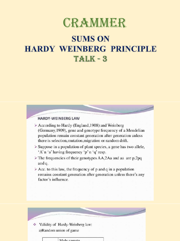 Hardy-Weinberg Genetics Problems | PDF | Dominance (Genetics) | Zygosity