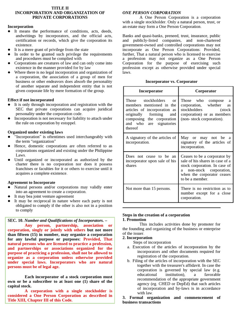 Sec11 23 | PDF | Corporations | Articles Of Association