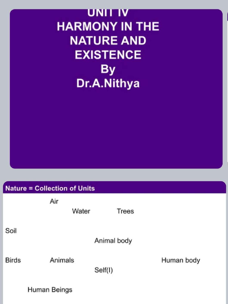 Harmony in the Nature and Existence | PDF