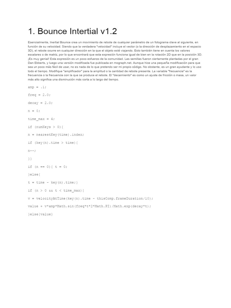 Exprecion bounce | PDF