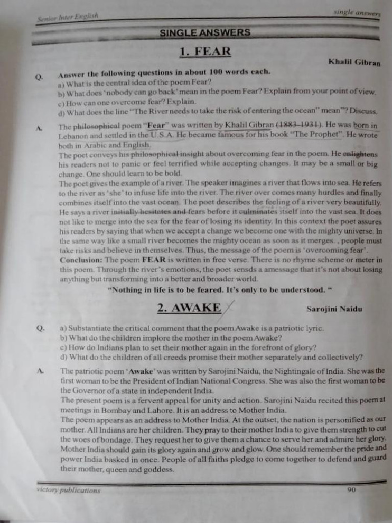 English SINGLE ANSWERS BOOK | PDF