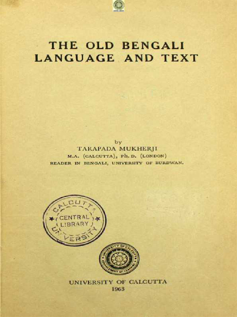The Old Bengali Language and Text | PDF