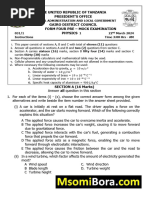 Form Two Physics Exam, 2025 | PDF | Series And Parallel Circuits | Resistor