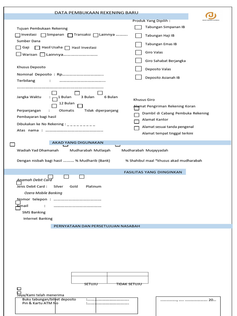 Formulir Bank Asianah Ke-3 (1) | PDF