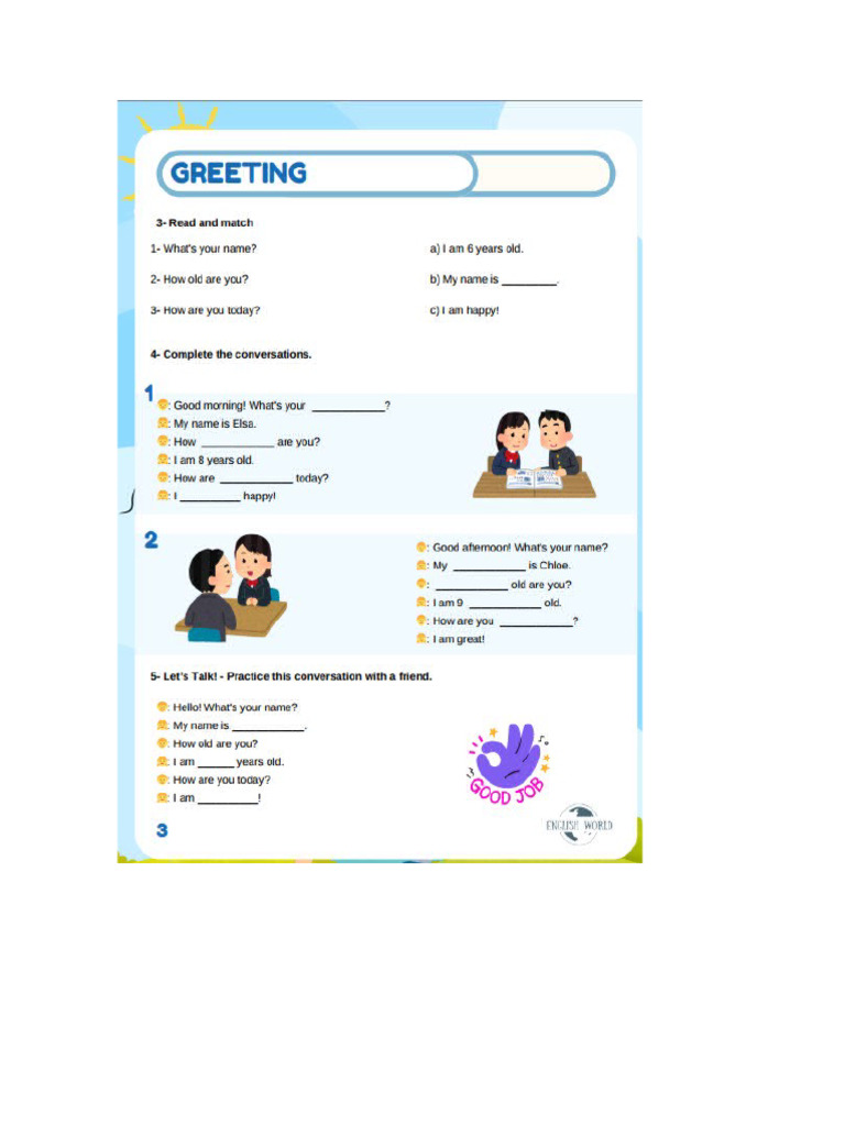 Greetings - Hi | PDF