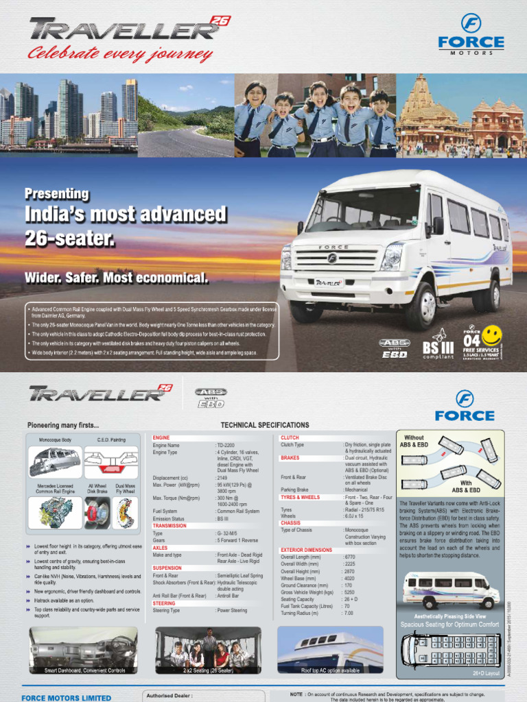 Traveller 26 White With Abs | PDF | Brake | Steering