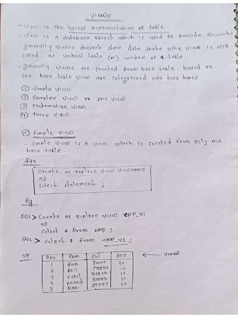 09.view Mview With Short Notes | PDF