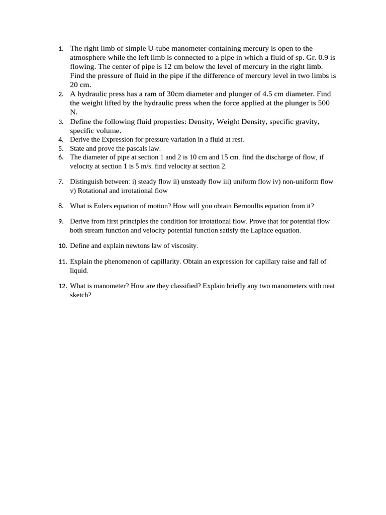 1st Mid Importent Questions FM M | PDF