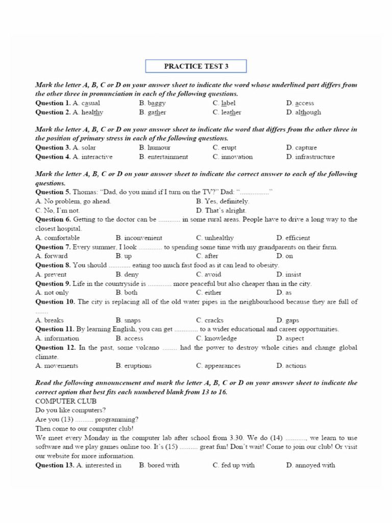 Practice Test 3 1 Pdf