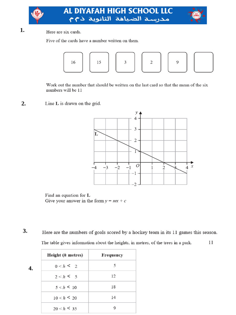 Y10 - Term 2 - Intervention Worksheet -1 | PDF