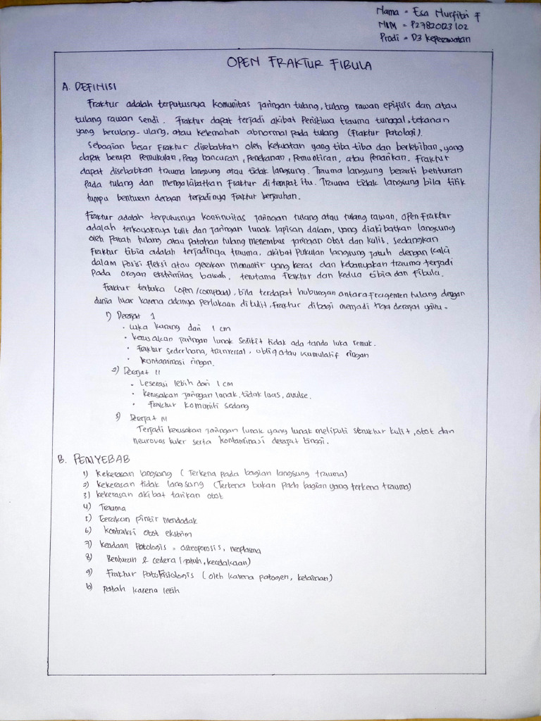 Open Fraktur Fibula | PDF