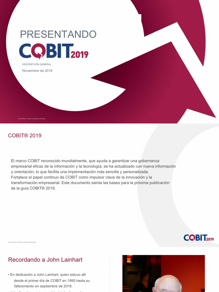 Introducción a COBIT 2019 | PDF | Cobit | Gobernancia