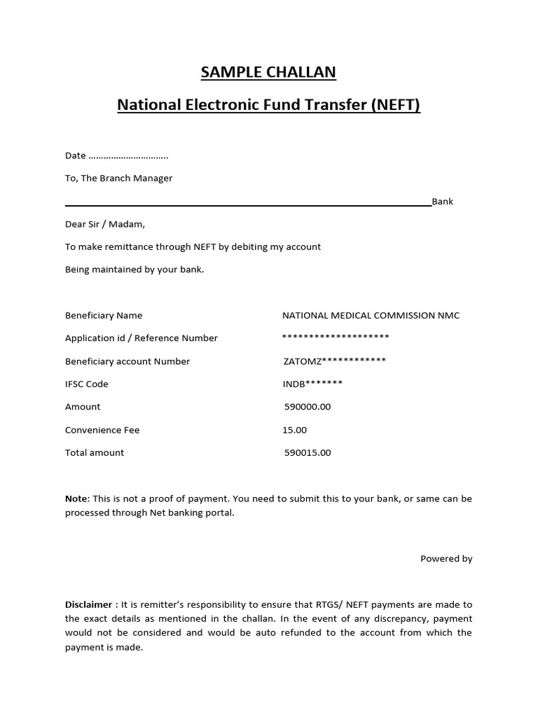 Sample Challan | PDF