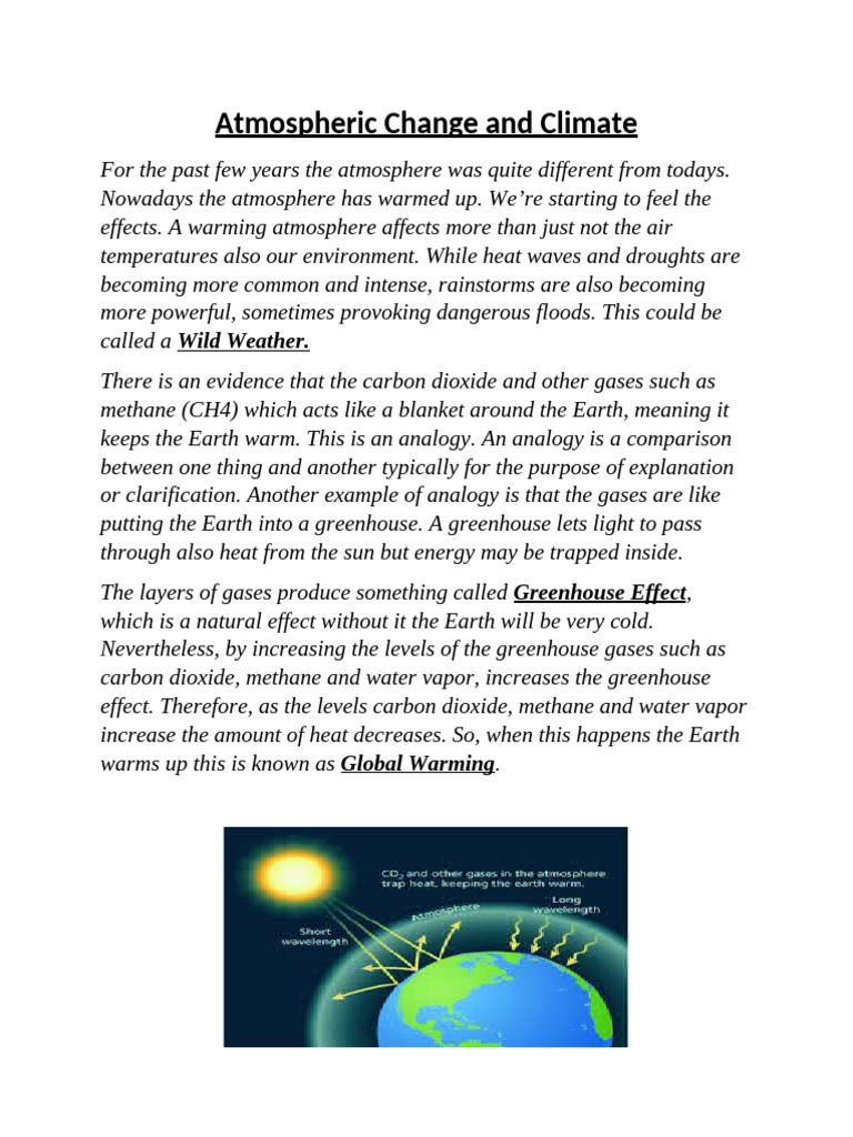 Atmospheric Change and Climate | PDF