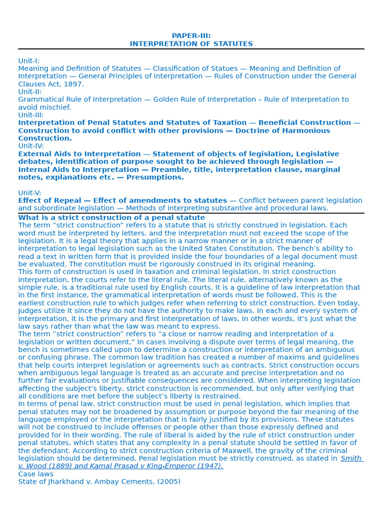 3 Interpretation of Status | PDF | Statutory Interpretation | Taxes