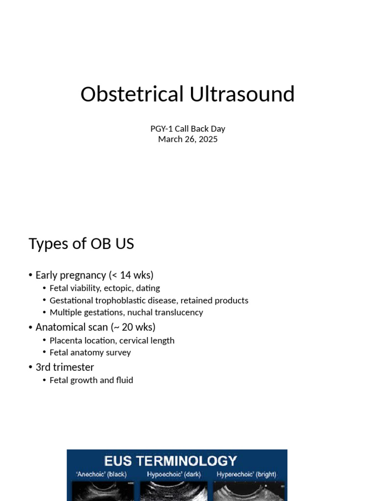 First Trimester OB US | PDF | Twin | Pregnancy