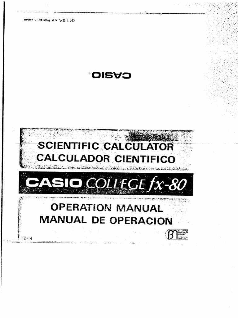 Manual FX-80 - FX-82 | PDF
