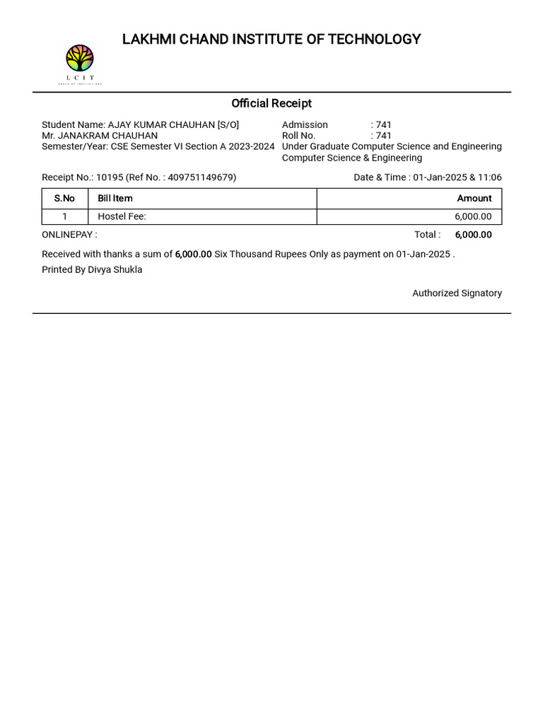 Ajay Hostel 2025 | PDF