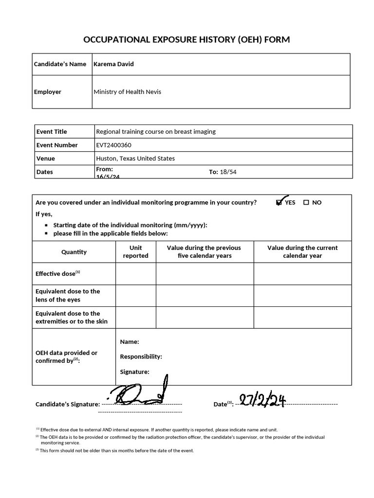 Occupational Exposure History Form.docx (1) | PDF