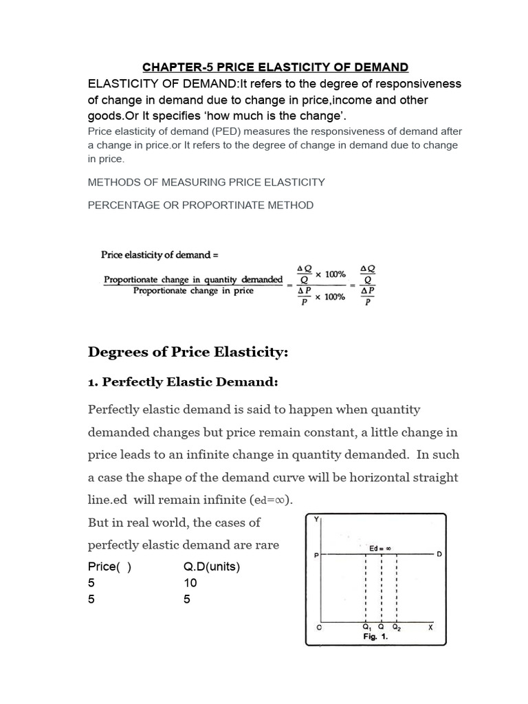 Chapter-5 Price Elasticity of Demand | PDF | Demand | Price Elasticity Of Demand