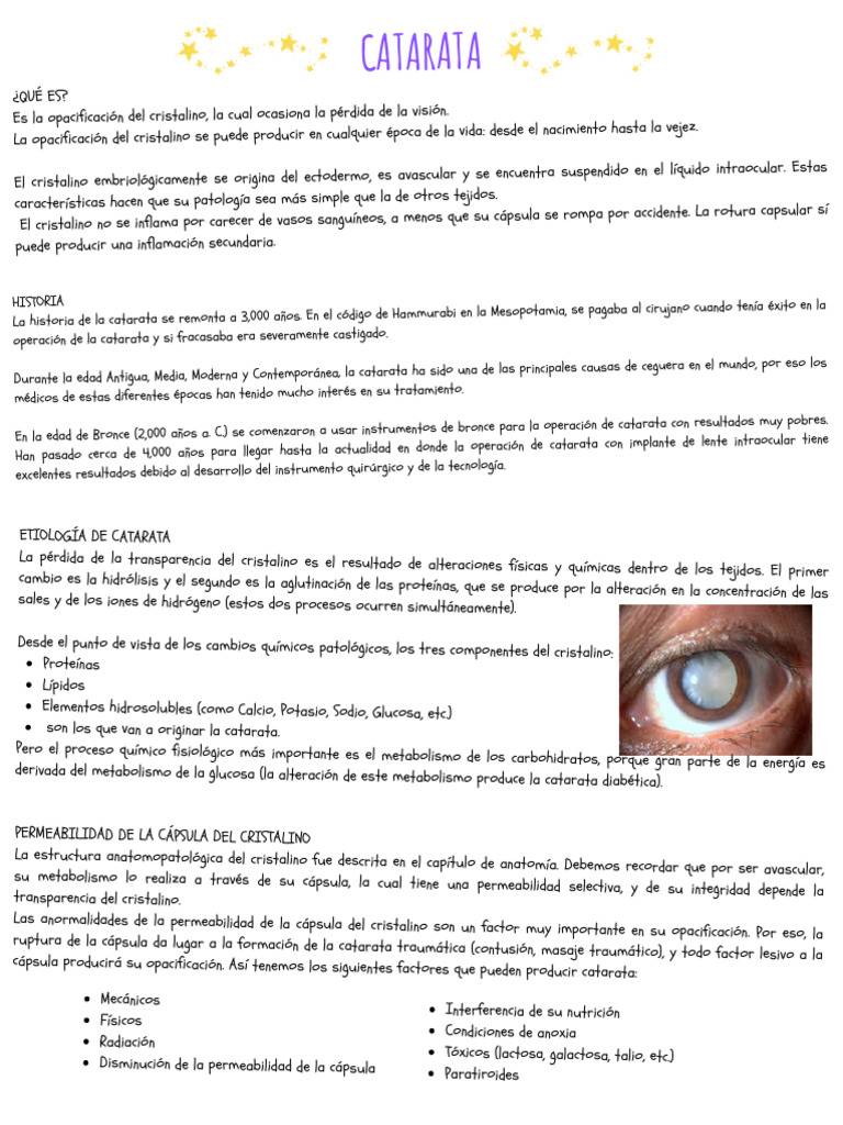Catarata Lcav | PDF | Catarata | Metabolismo