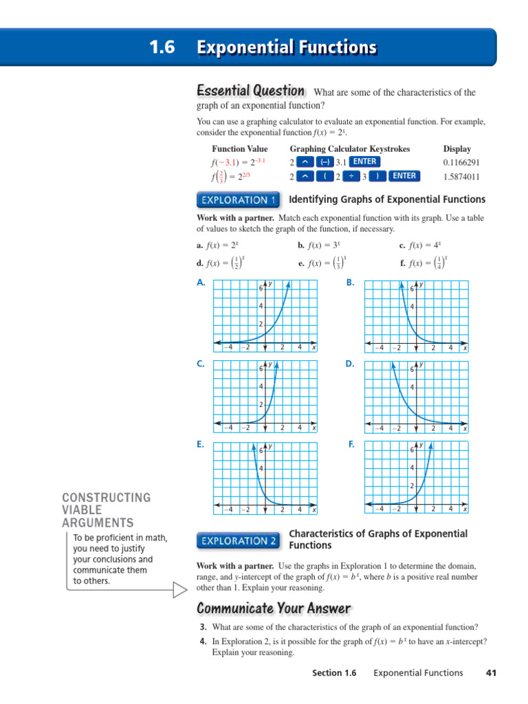 4.-Exponential-and-Power-Curves-Core-Concepts | PDF | Exponential Function | Exponentiation