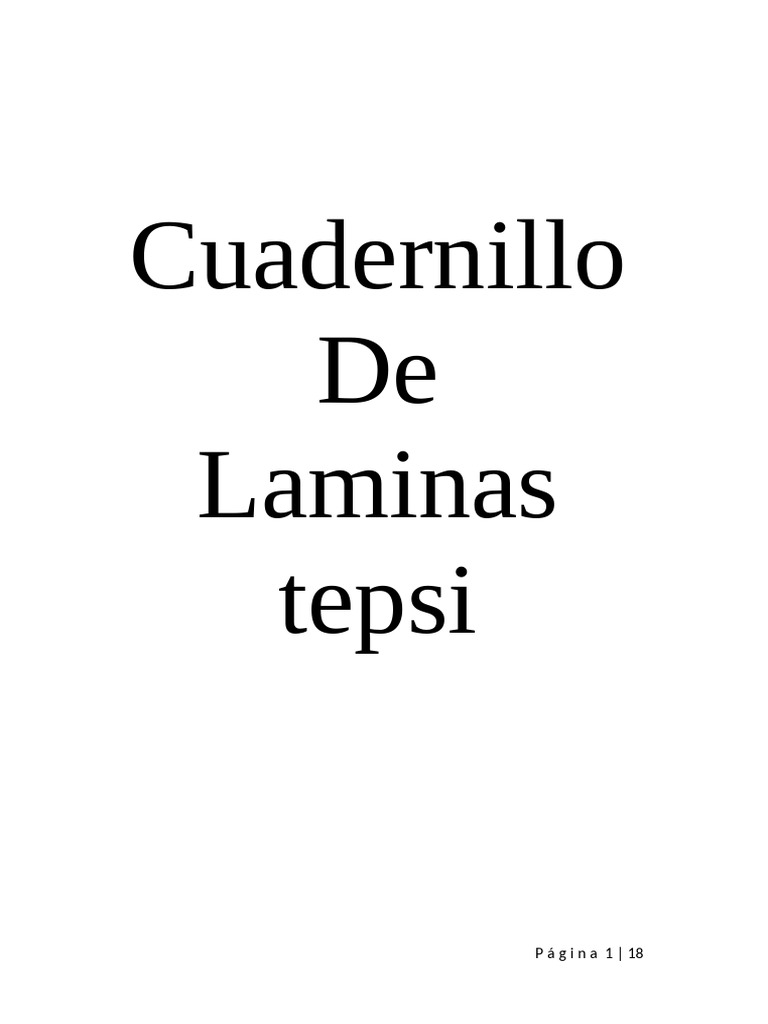 Cuadernillo de Laminas Tepsi | PDF