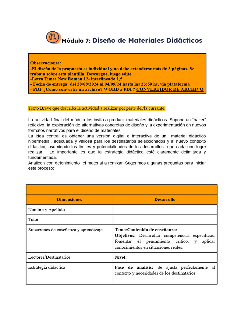 TIM M7 - Dise o de Materiales Did Cticos | PDF | Enseñando | Diseño