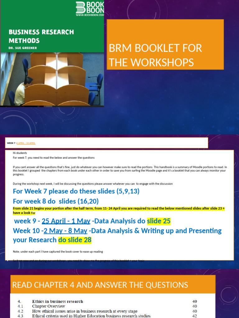 BRM Booklet For The Workshops | PDF