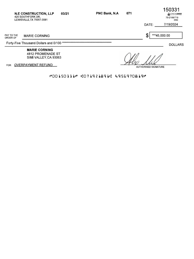 Chase Check Main | PDF