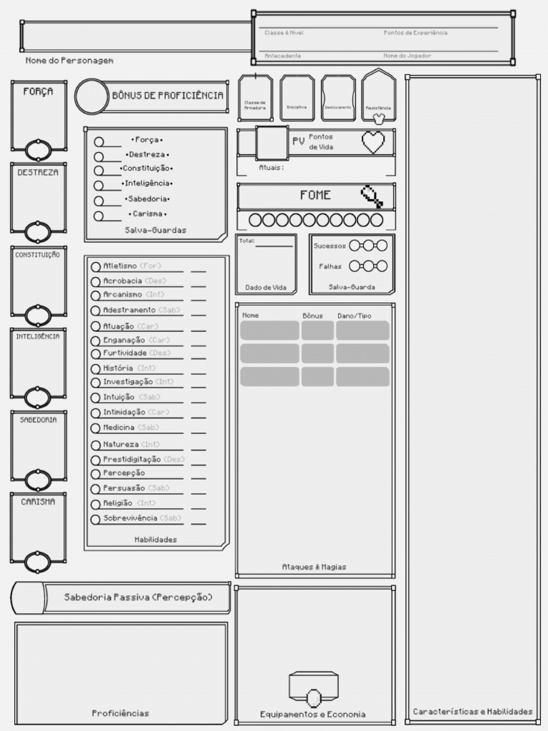 Ficha Minecraft RPG Edition | PDF
