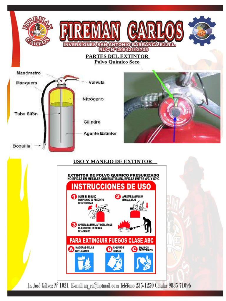 Partes de Extintor PQS | PDF