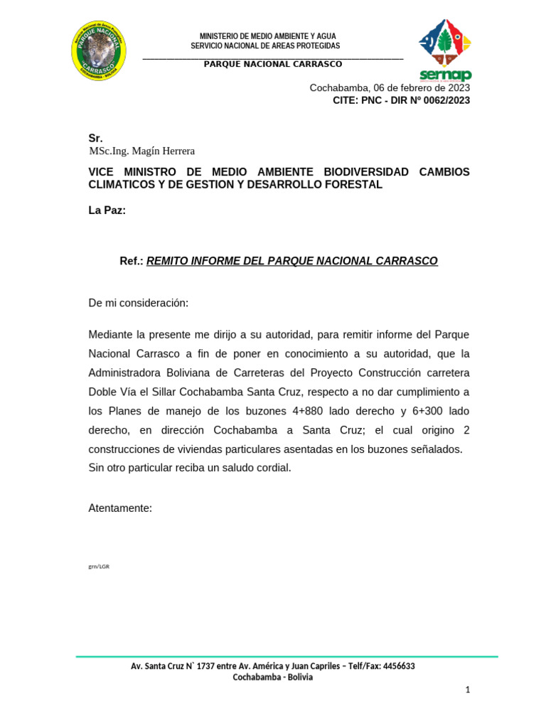 Cite PNC - Al - 007-2023 Informe para Aac - Caso Doble Via Sillar | PDF | Bolivia