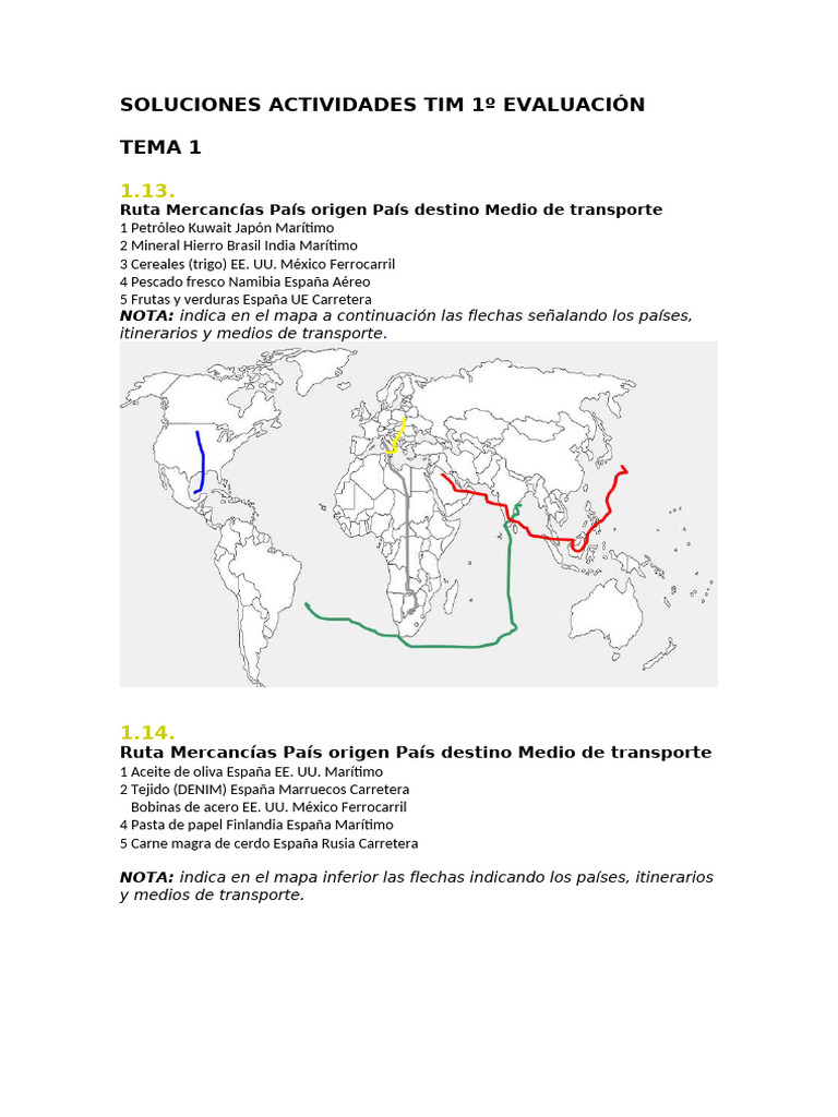 Soluciones Tim Tema 1 | PDF | España