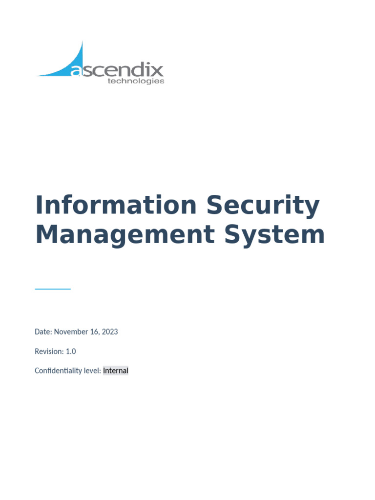 Ascendix Technologies - Information Security Management System (v.4 ...