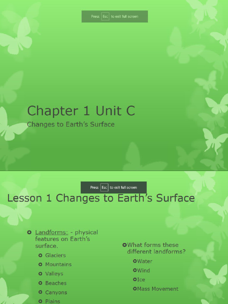 Changes To Earth Surface | PDF