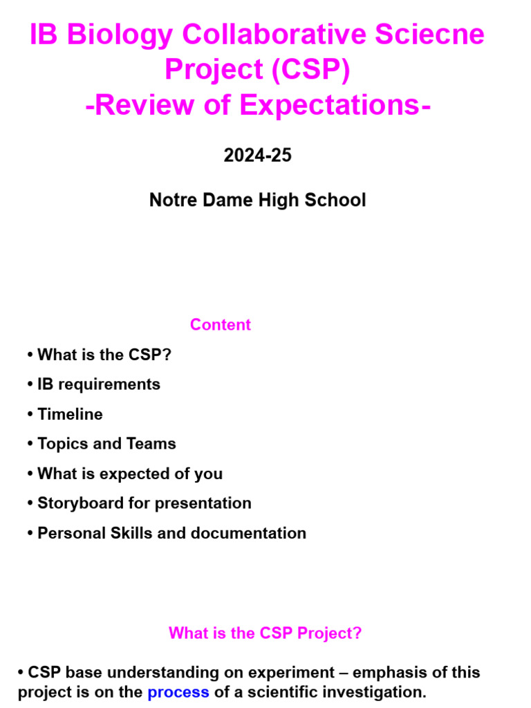 CSP 2024_2025 Notre Dame High School | PDF | Science | Cognition