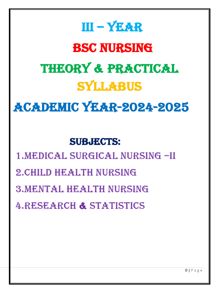 3Rd Year Syllabus | PDF | Clinical Medicine | Medicine