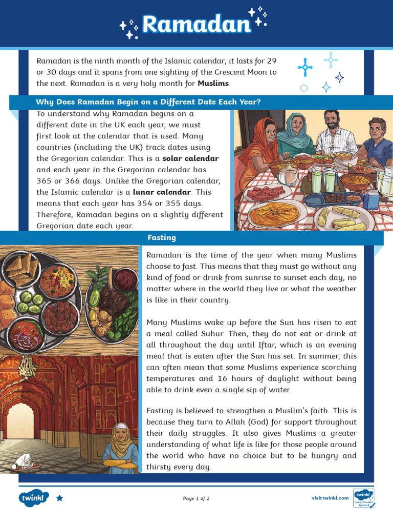 t-e-2552106a-uks2-ramadan-differentiated-reading-comprehension-activity_ver_4 | PDF | Ramadan ...