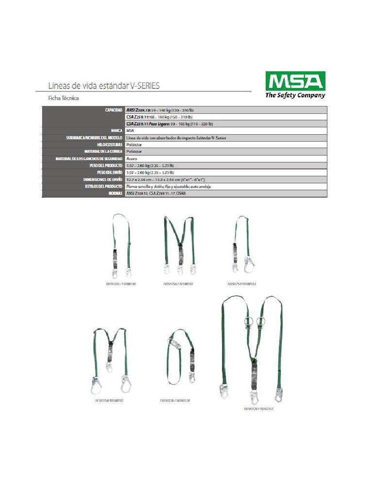 Linea de Vida 2 Colas Msa 10191758 | PDF