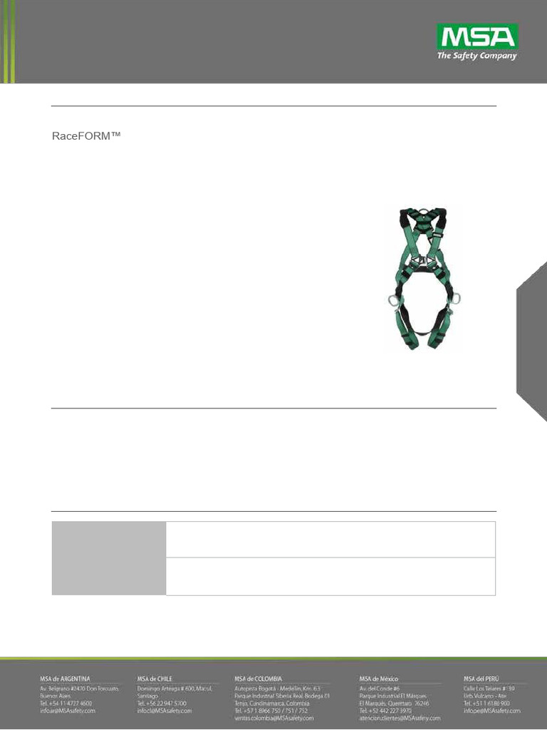 Arnes Msa 3 Argollas Vform 10197200 | PDF