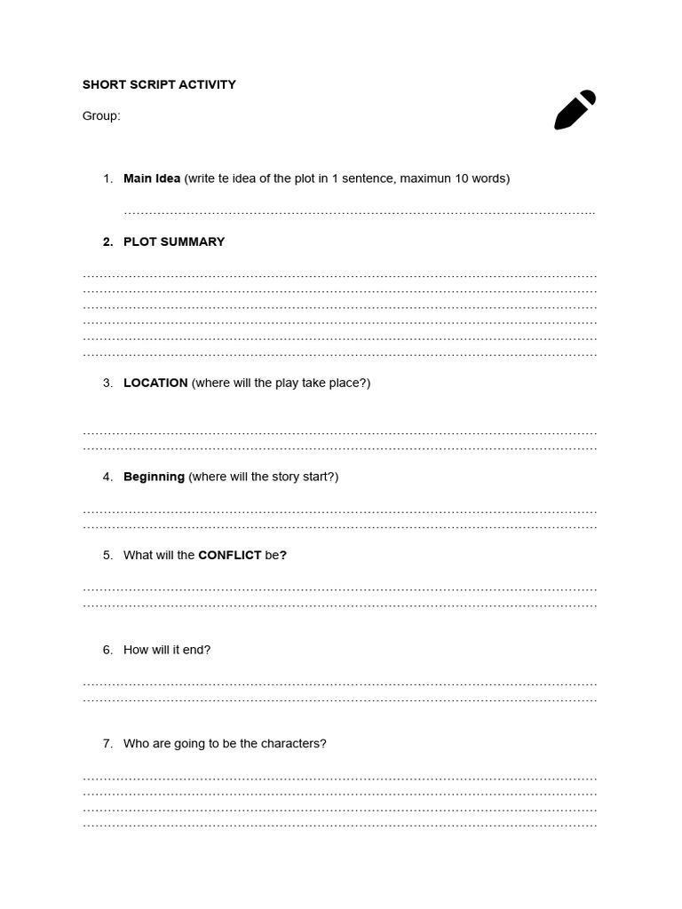 Short Script Activity | PDF