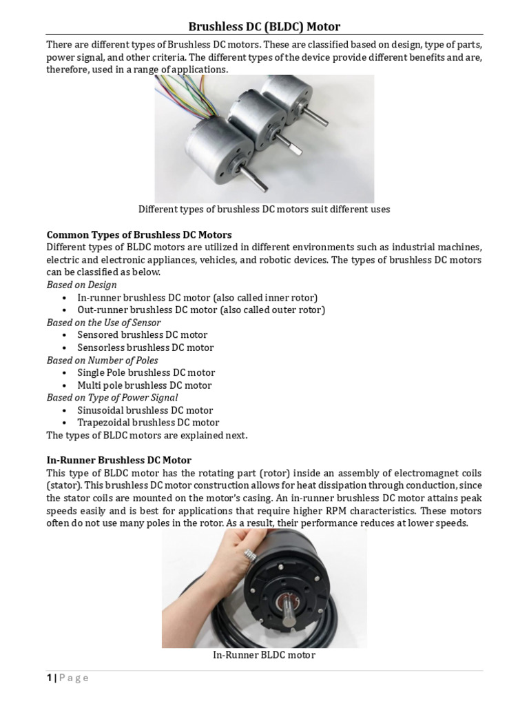BLDC Motors Introduction 4 | PDF | Electric Motor | Electrical Engineering