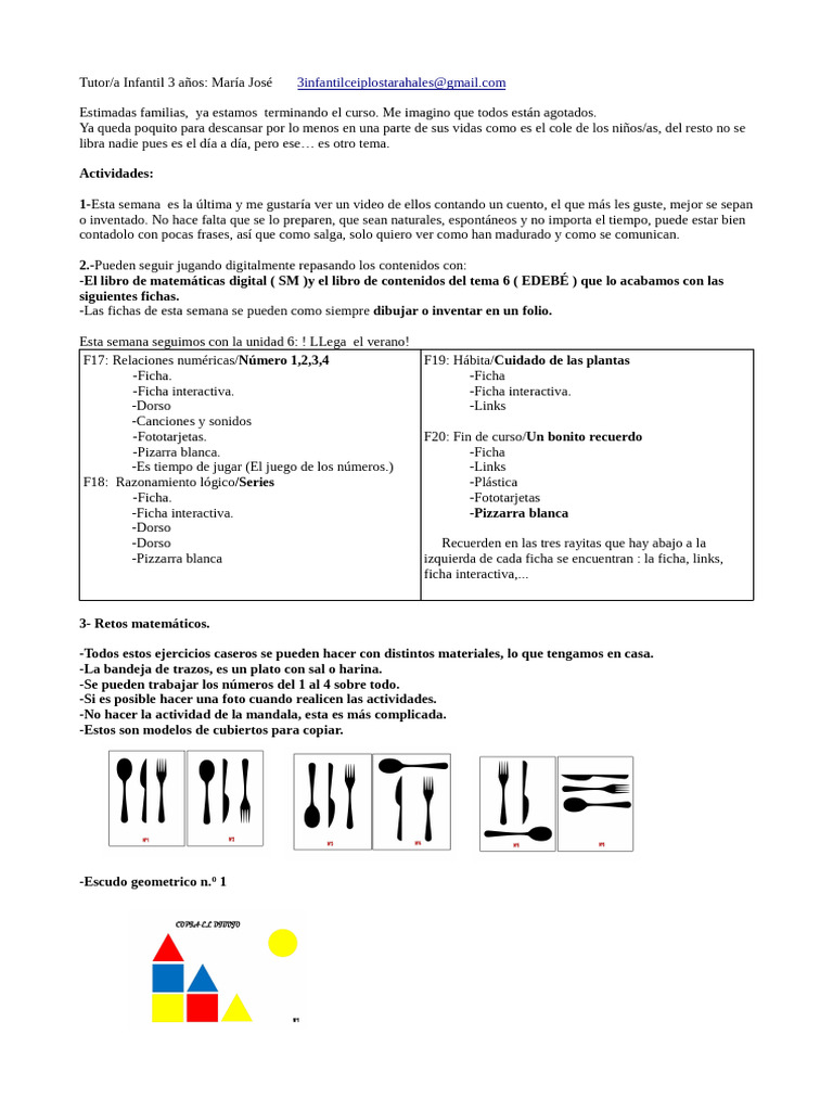Actividades 3 Anos 1 | PDF