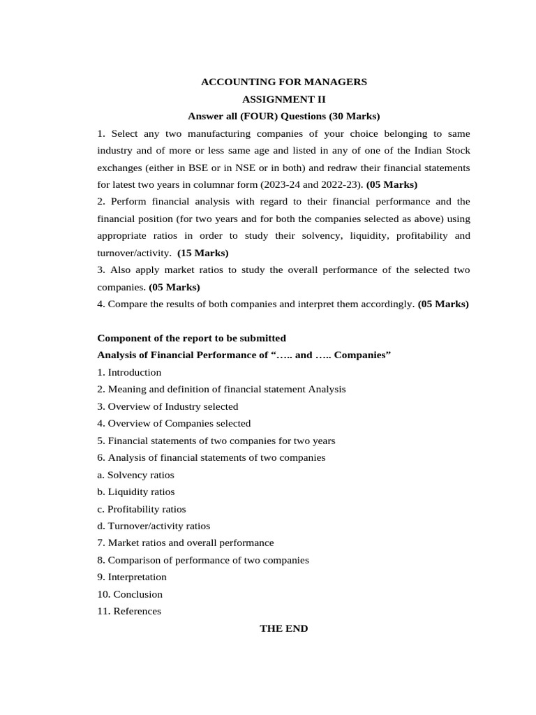 Accounting For Managers | PDF