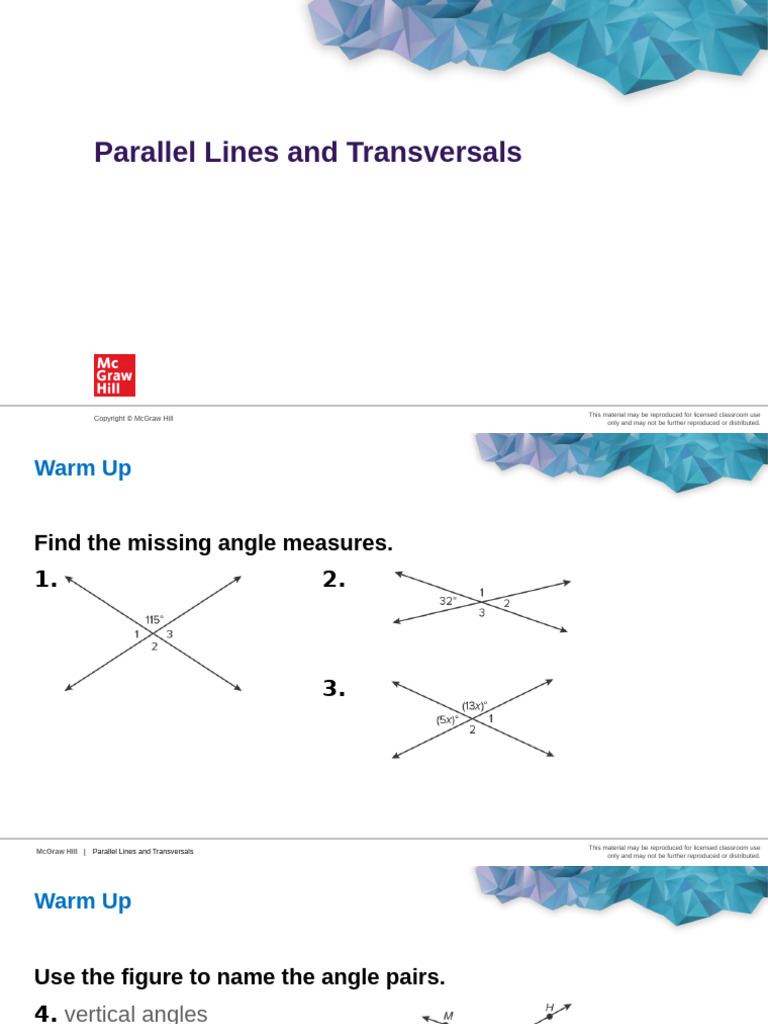 Parallel Lines and Transversals | PDF | Geometry | Euclidean Geometry