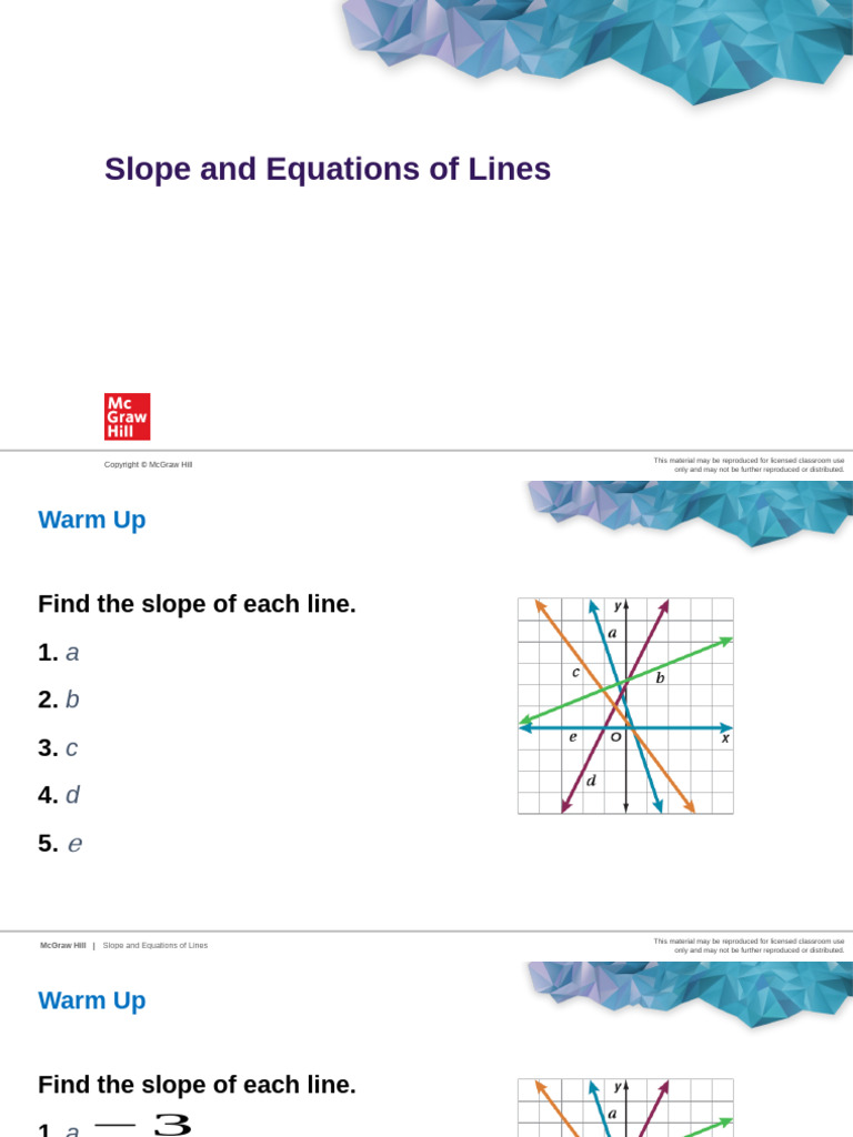 Slope and Line Relationships Explained | PDF | Line (Geometry ...
